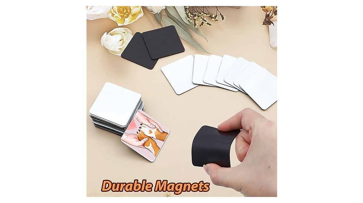 34 PCS Personalizable Magnet Blanks for Custom Decoration