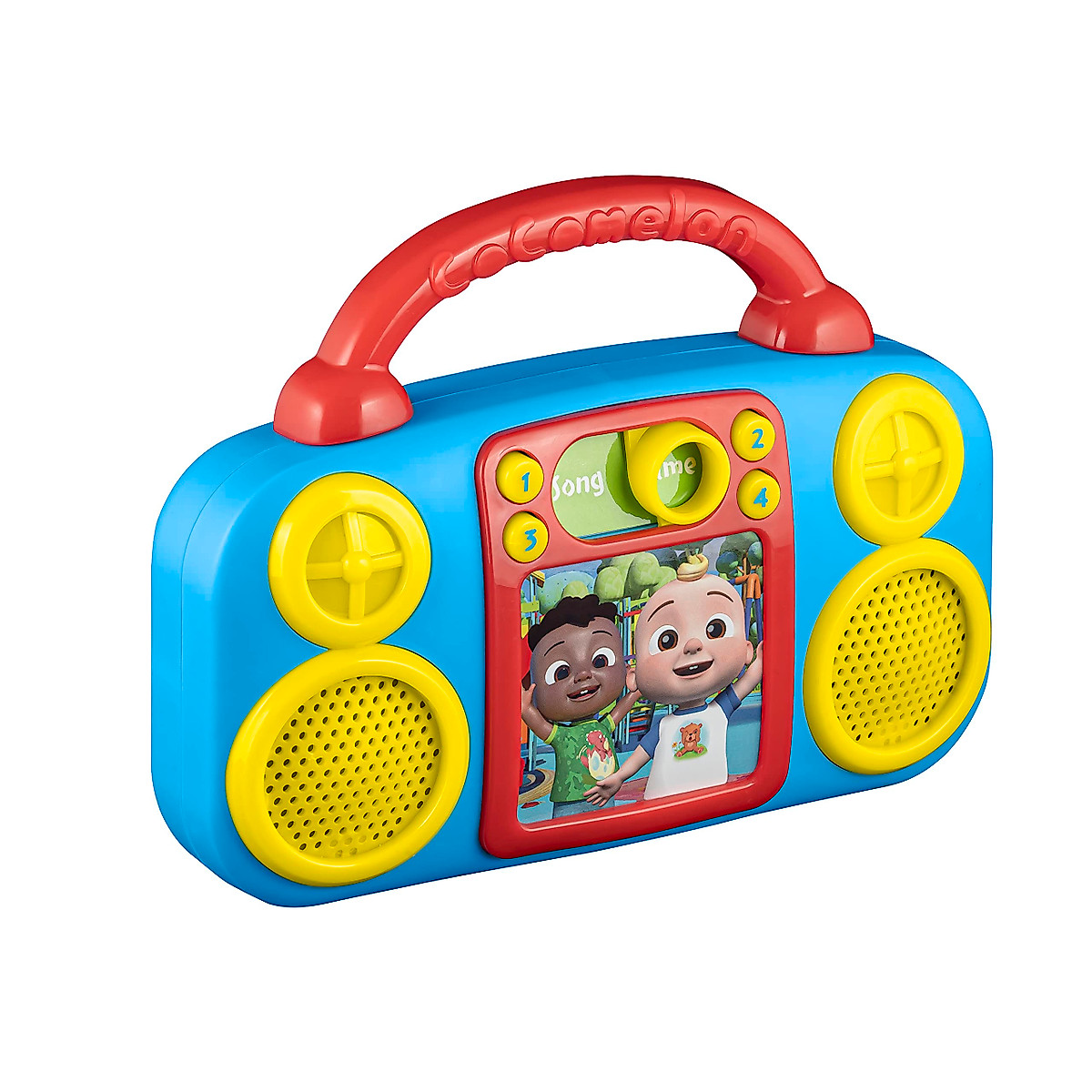 eKids Cocomelon Toy Music Player Includes Freeze Dance, Musical Toy for Toddlers with Built-in Nursery Rhymes for Fans of Cocomelon Toys and Gifts for Boys and Girls