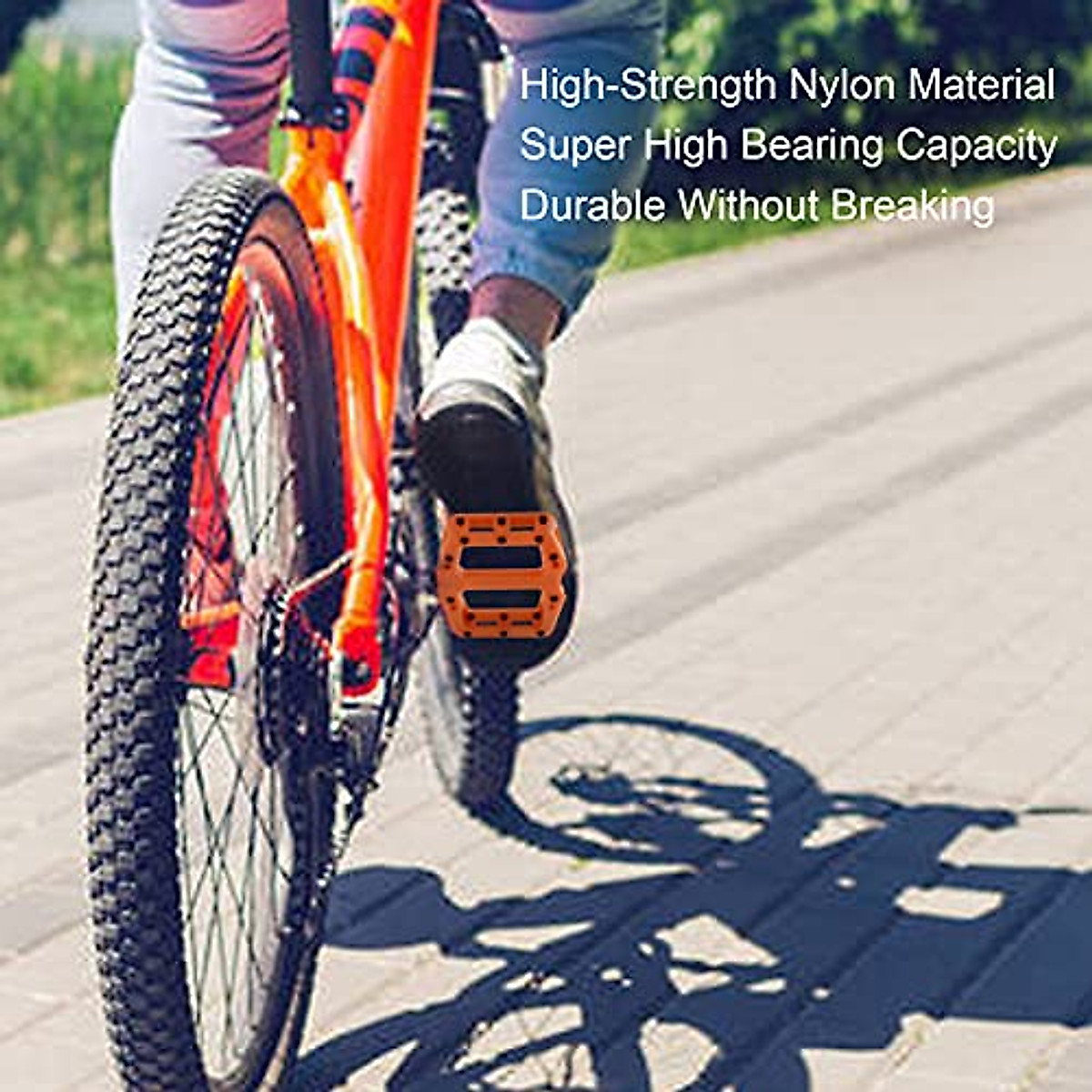 MZYRH Mountain Bike Pedal 9/16" 3 Sealed Bearings Lightweight Non-Slip Nylon Fiber Bicycle Platform Pedals for Road BMX MTB