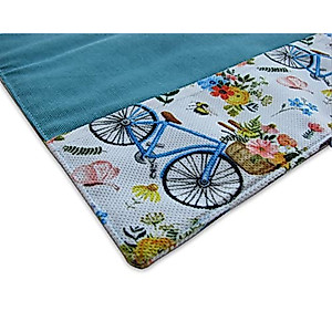 Book Sleeve Cover , Fabric Novel for Adult Books Cover for Paperback, Bicycle Pattern Washable Book Protector - 5.5 x 8.2 x 1.6 Padded Case for Novel