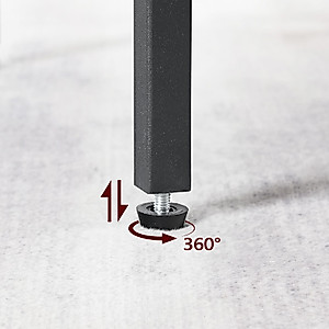 MAHANCRIS Bakers Rack with Charging Station, Microwave Stand with 6 S-Shaped Hooks, 4-Tier Storage Rack, Multifunctional Coffee Bar, for Kitchen, Dining Room, Charcoal Gray and Black BRHT35E01N1