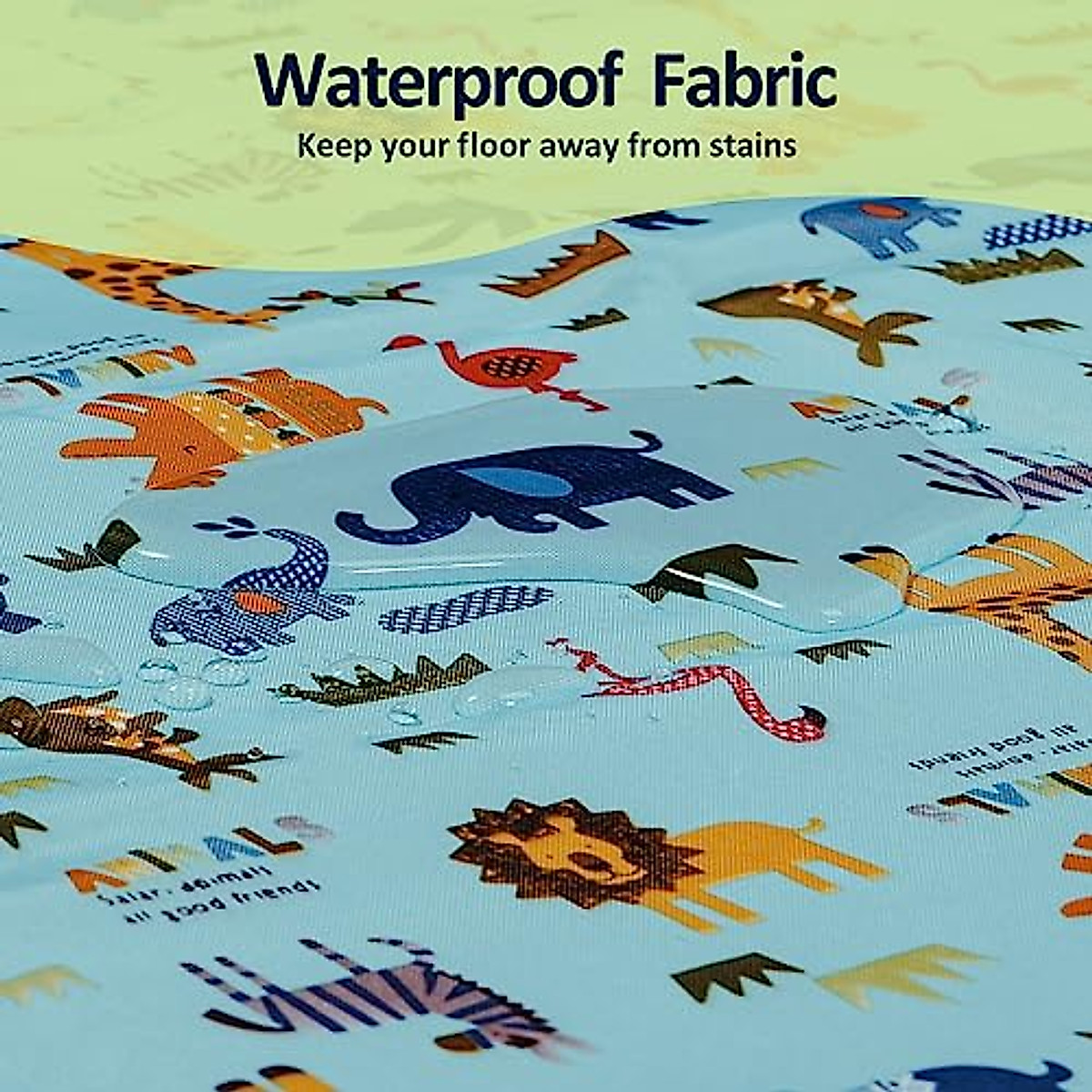 2-Pack Baby Splat Mat for Under High Chair,50” x 50” ASKIZ Splash Mat, Waterproof and Washable Spill Mat for Kids, Anti-Slip Floor Square Playtime Mats for Under Toddler Table