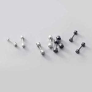 18g Tiny Dot Disc Stud Earrings for Women Men Teen Girls Cartilage S925 Sterling Silver Dainty Cute Minimalist Daith Tragus Helix Flat Screw Backs Hypoallergenic Barbell Piercing Jewelry Gifts (3mm)