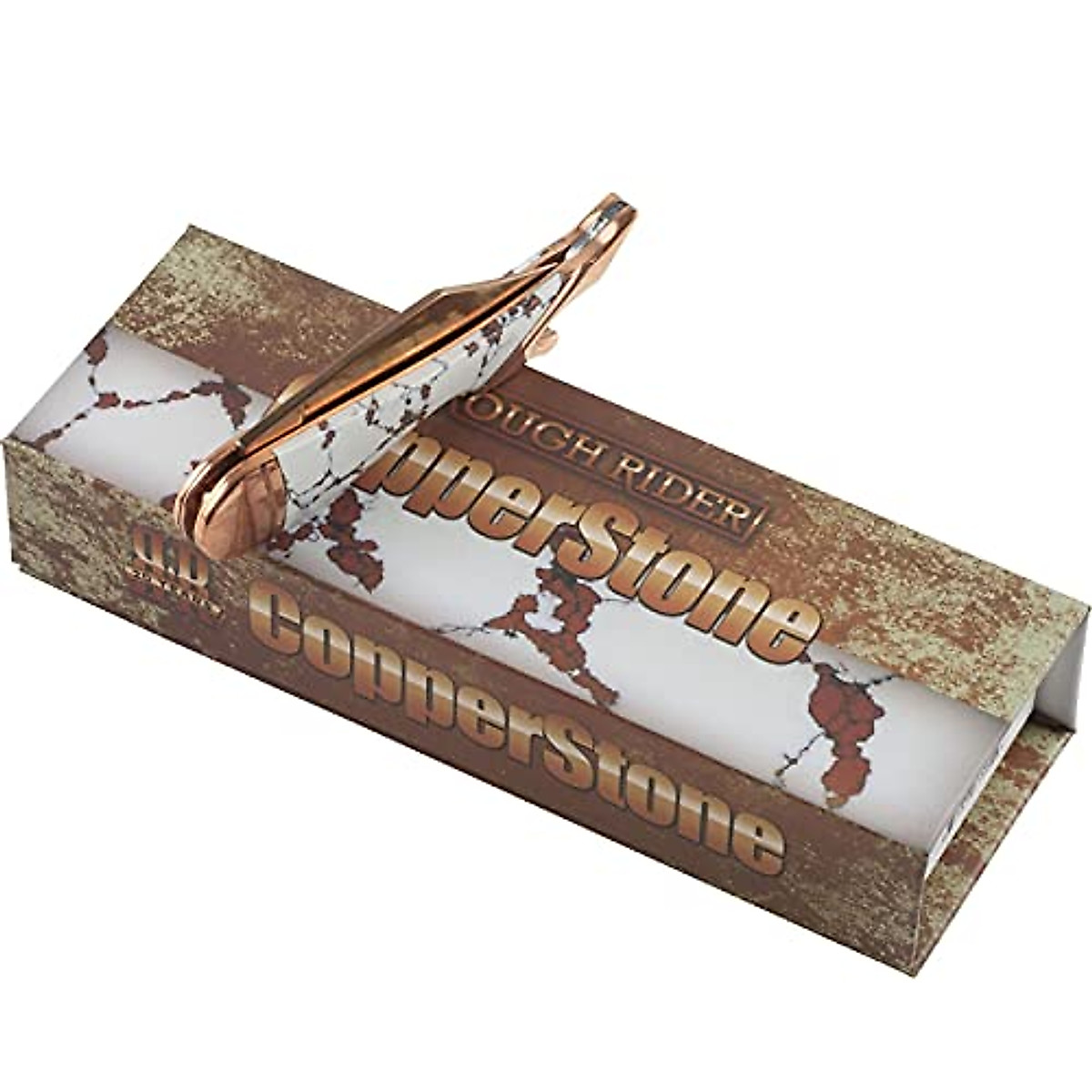 Rough Rider Copperstone Leg Open Folding Pocket Knife Rr1529 Outdoor Survival Hunting Knife for Camping by Survival Steel