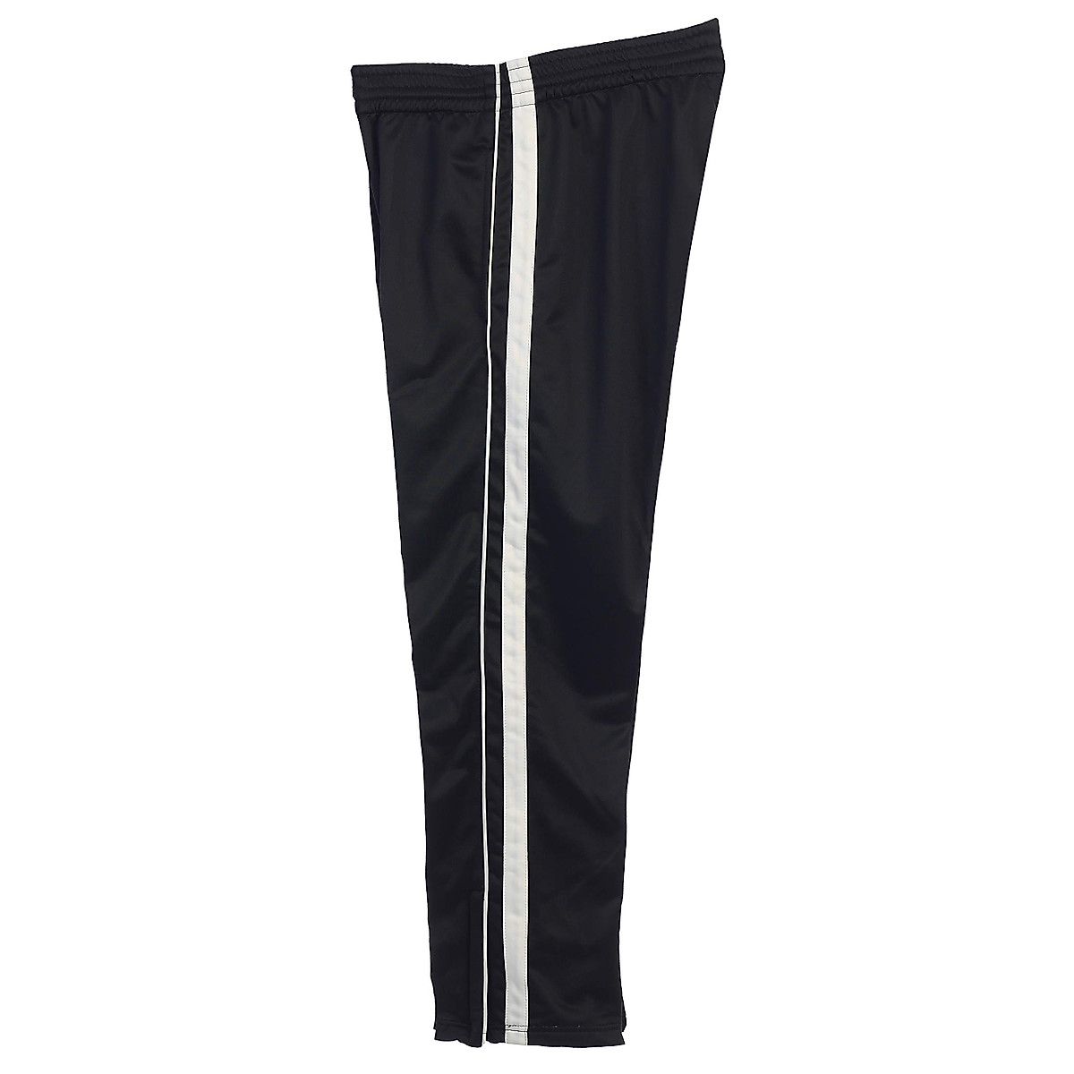 Gioberti Boys Track Jogger Athletic Pants - with Zip Bottom, Black/White, Size 18