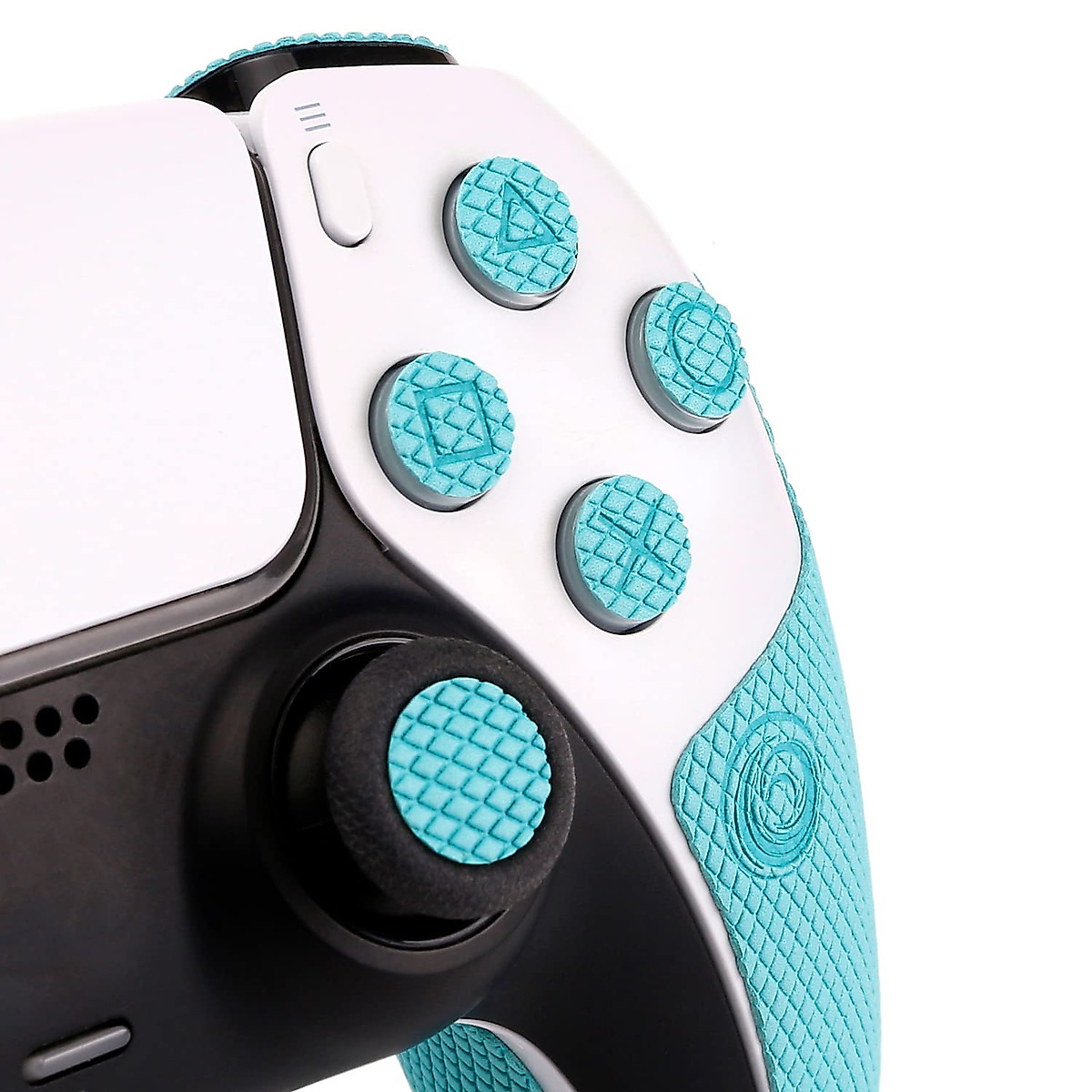 TALONGAMES Controller Grips Compatible with PlayStation 5 DualSense, Anti-Slip, Sweat-Absorbent, Textured Skin kit, for PS5 Controllers Handle Grips, Buttons, Triggers, D-pad (Pro Version - Blue)