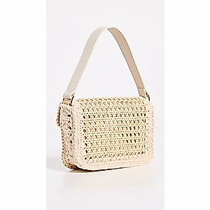 Caterina Bertini Women's Woven Shoulder Bag, Natural 2058, Tan, One Size