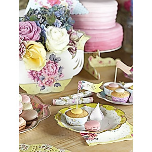 Talking Tables Truly Scrumptious Disposable Plates, 12 count, 6.5 inches for Tea Party or Birthday