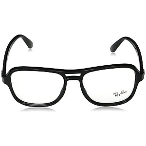 Ray-Ban RX4356V Stateside Square Prescription Eyewear Frames, Black/Demo Lens, 58 mm