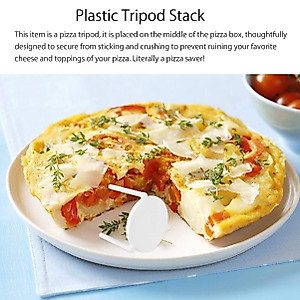 Toyvian 100pcs Pizza Saver Stand White Plastic Pizza Tripod Stack for Restaurant Container Pizza boxes
