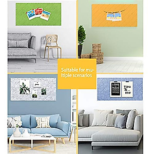 Chute Felt Wall Stickers, DIY self-Adhesive Photo Wall Bulletin Board Message Board, with a Box of thumbtacks (47.2x23.6 in)