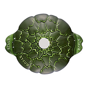 Staub Cast Iron 3-qt Artichoke Cocotte - Basil, Made in France