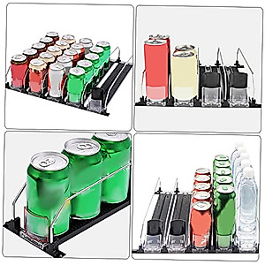 SUPVOX Drink Manager Plastic Organizer A Vending Machine Plastic Drinkware Bottle Sliding Organizer Plastic Drink Puller Vending Machine Glide Beverage Pusher Bottle Can Organizer Pulley