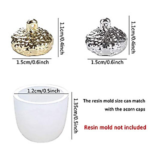 iSuperb Acorn Cap 6 Pieces Metal Acorn Bead Caps Artificial Pendant Caps Craft Caps Acorn Hats for DIY Jewelry Pendants (6 Pieces Acorn Hats)