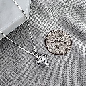 Tiny Delicate and Dainty Sterling Silver Heart Necklace, Girlfriend Gift, Gift for Mom, Daughter Birthday Gift, Best Friend Gift, 16 inches plus 2-inch extender