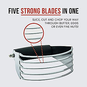 Chef Pomodoro Pastry Blender, Multi-Purpose Dough Blender Mixer, Stainless Steel Blades, Heavy Duty Pastry Cutter, Pastry Blender Stainless Steel, Pizza Dough Blender, Pastry Blender Stainless Steel