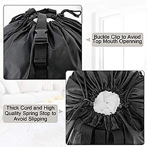 BeeGreen 2 Pack Black Hanging Laundry Hamper Bag X-Large Over The Door Hanging Laundry Bag with 2 Different Hook Types and Laundry Bag Backpack with Adjustable Shoulder Straps