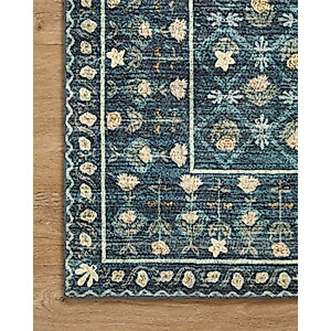 Loloi Rifle Paper Co. x Eden Collection EDE-03 Lattice Indigo 3'-6" x 5'-6" Accent Rug