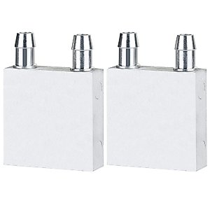 Clyxgs Aluminum Water Cooling Block,Liquid Cold Water Plate Heat Sink Water-Cooled Exchanger Head semiconductor Refrigeration Sheet CPU Graphics Radiator Heatsink Endothermic Head (40 x 40 x 12mm)2pcs