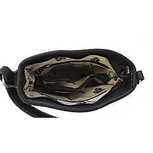 Montana West Concealed Carry Studs and Conchos Crossbody Purse - Burgundy