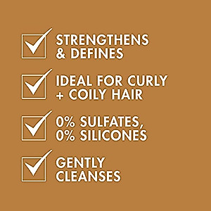 Nexxus Curl DefineCurl Define Shampoo Sulfate free For Curly & Coily Hair with ProteinFusion Curl Enhancer & Strengthening Shampoo 13.5 oz