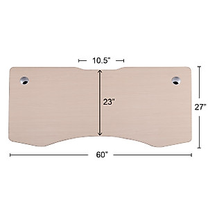 ApexDesk Elite Pro Series 60" Electric Height Adjustable Stand up Desk, Sit Stand Home Office Desk, Computer Desk - Curved Oak