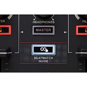 HERCULES AMS-DJC-INPULSE-200 DJControl Inpulse 200 2-Channel DJ Controller for DJUCED Bundle with Bytech Stereo Headphones DJ Style Headset (White)
