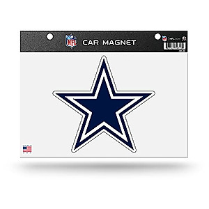 Rico Industries NFL Football Dallas Cowboys Approx 8.5" 11" Diecut Magnet to Display on Fridge/Vehicle/Locker