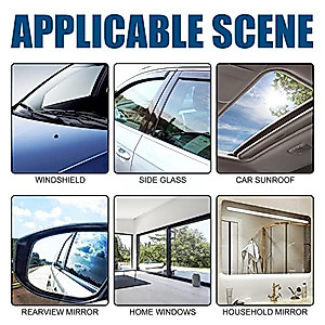 DIZHIGE New Car Glass Oil Film Cleaner, Car Glass Oil Film Remover, Glass Oil Film Removing Paste, Car Windshield Oil Film Cleaner, Glass Stripper Water Spot Remover with Sponge, 20g (1PCS)