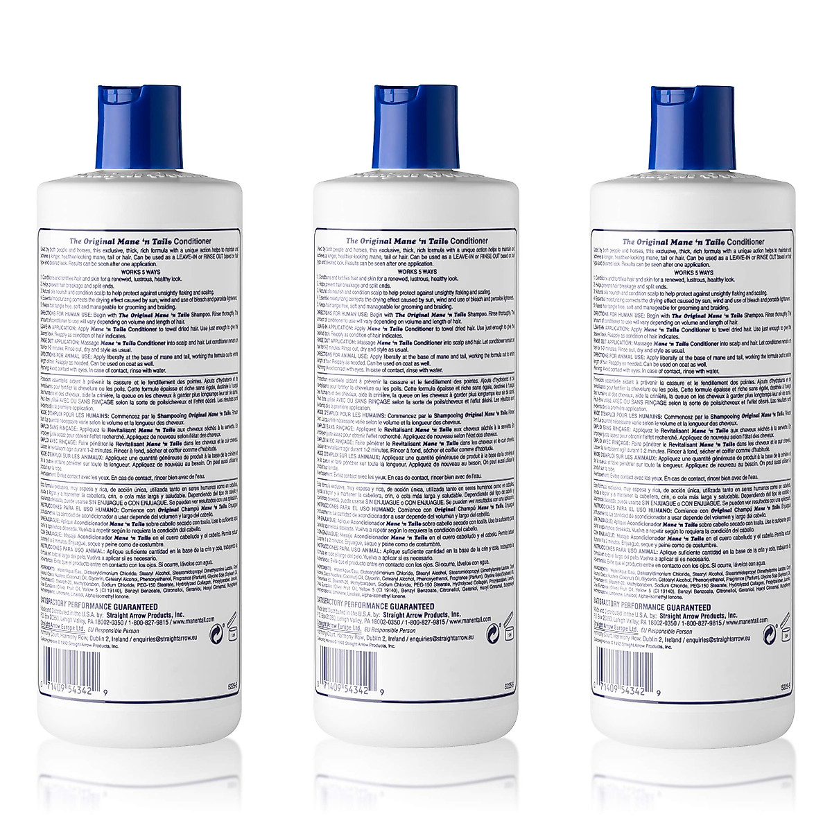 Mane 'n Tail Original Formula For Thicker Fuller Hair 16 oz (3 Pack Conditioner)