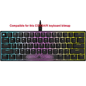 Silicone Keyboard Skin Cover Compatible for Corsair K65 RGB Mini 60% Mechanical Gaming Keyboard (Clear)