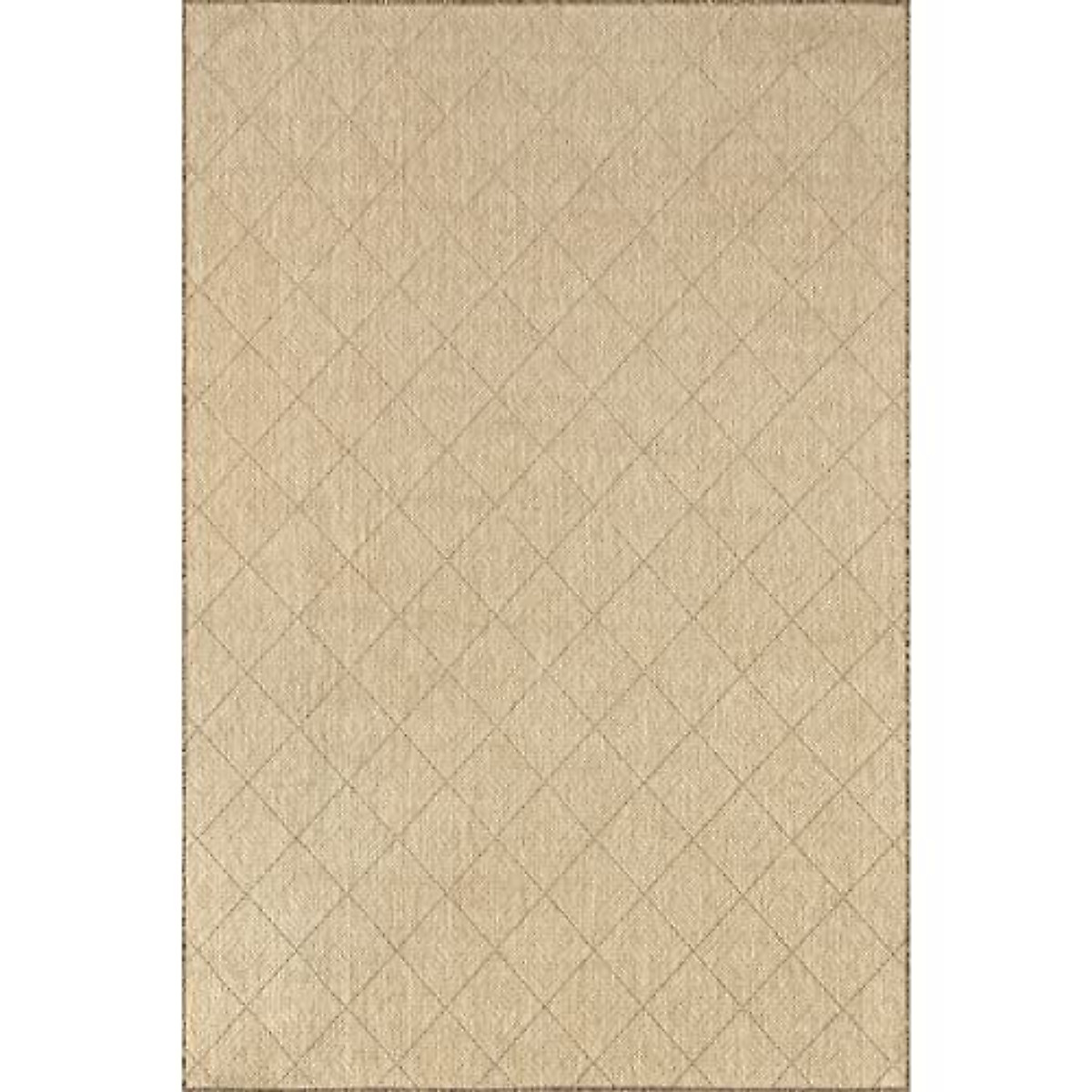 nuLOOM Easy-Jute Ray Diamond Indoor/Outdoor Area Rug, 8' x 10', Natural