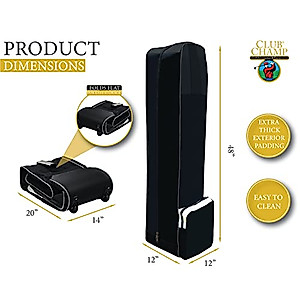 Club Champ Golf Bag Travel Cover(Black)