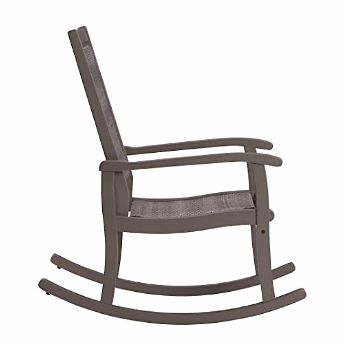Signature Design by Ashley Outdoor Emani Eucalyptus Patio Rocking Chair, Gray