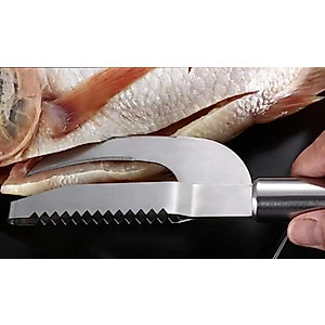 WOIWO 1PCS Stainless Steel Fish Belly Knife Multi-purpose Fish Knife Kitchen Fish Belly Knife Cleaning dirty Fish Scale Tool Fish Scale Planer