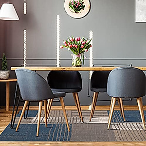 LUXE WEAVERS Modern Plaid Blue 5x7 Area Rug