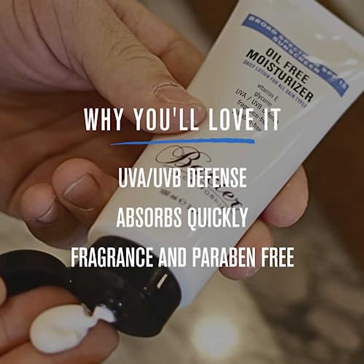 Baxter of California Oil Free Face Moisturizer with SPF15 for Men | UVA, UVB Defense | Fragrance-Free | All Skin Types | 3.4 OZ