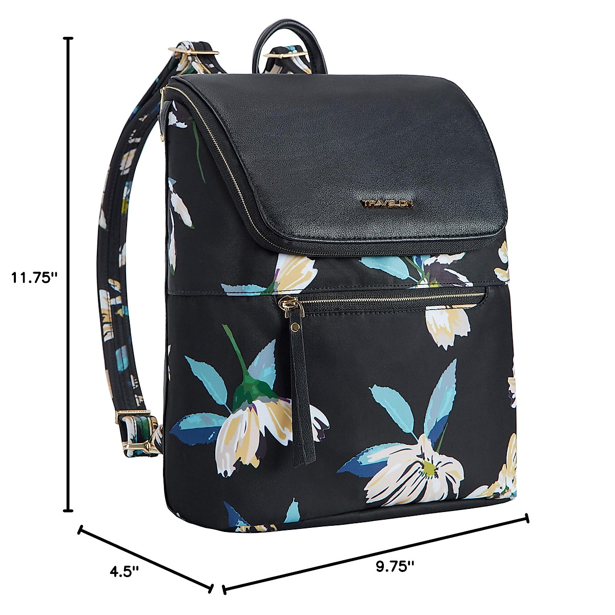 Travelon Addison-Anti-Theft Backpack, Midnight Floral, One Size