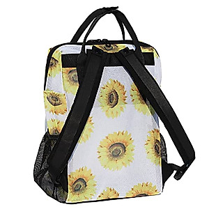 Mesh Backpack Bag See Through Bag College Bookbag Beach Bag Daypack Travel Semi-Transparent Bag for Women and Men (I)