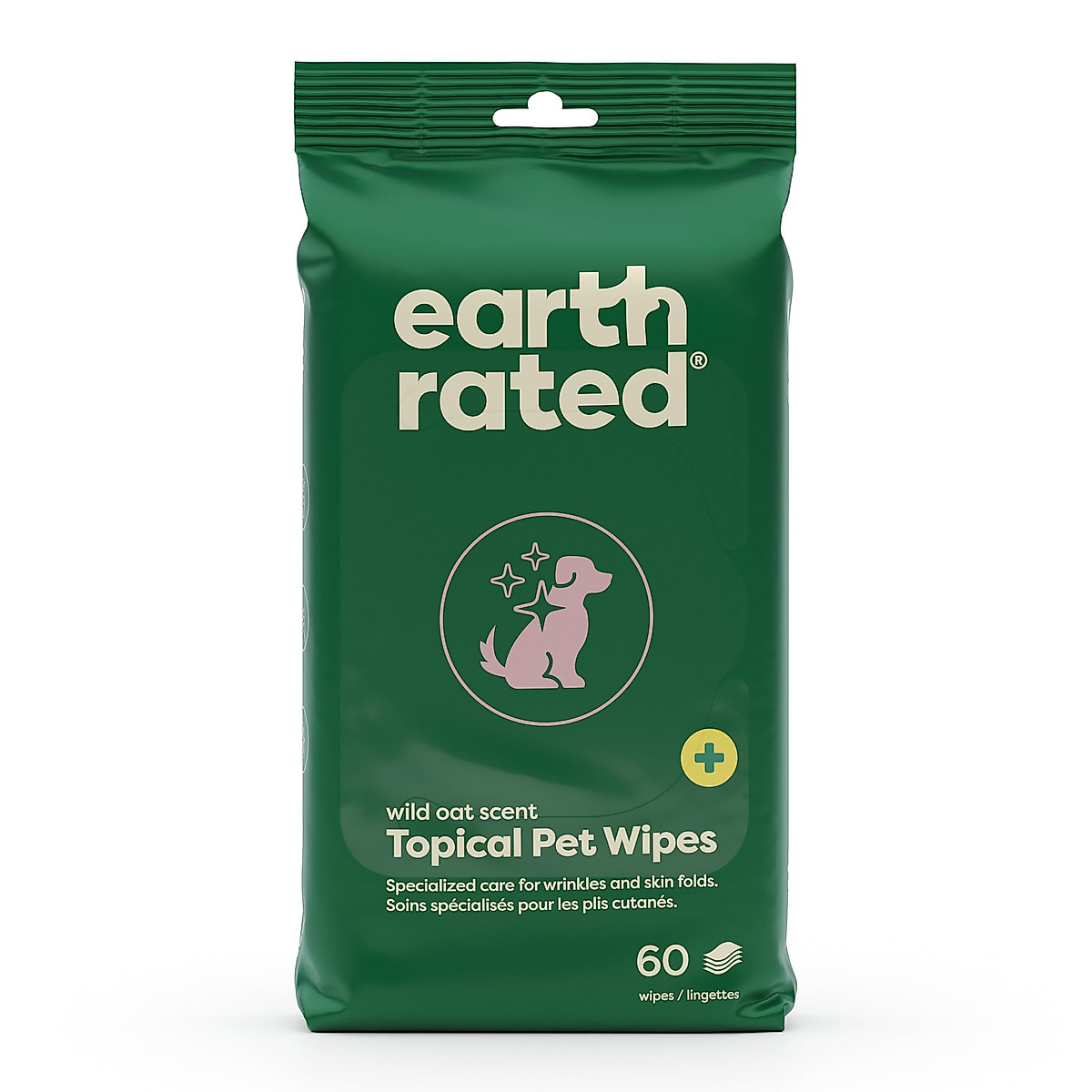 Earth Rated Specialty Wipes Bundle - Includes 70 Fragrance-Free Pet Eye Wipes, 60 Wild Oat-Scented Pet Ear Wipes, and 60 Wild Oat-Scented Topical Pet Wipes