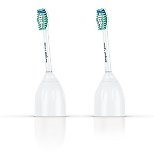 Philips Sonicare Genuine E-Series Replacement Toothbrush Heads, 2 Brush Heads, White, HX7022/66