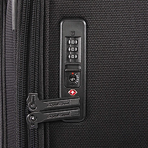 Brookstone Luggage Elswood Spinner Suitcase, Black, Carry-On