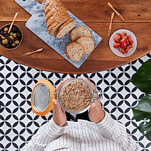 Le Parfait Super Terrine Jar | 12oz (Pack of 6) 350ml French Glass Jar, Airtight Rubber Seal & Glass Lid | Glass Jars for Kitchen Organization and Storage Containers for Essentials