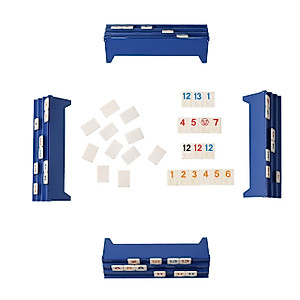 Point Games, Classic Rummy Cube Game, with Full-Size Three Tier Exclusive Folding Playing Racks, 2-4 Players, Great Gift