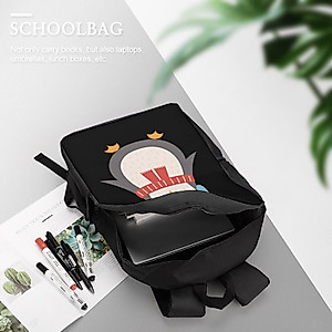 Cute Penguin 17-Inch Laptop Backpack Lightweight Travel Work Business Shoulder Bag Casual Daypack for Women Men