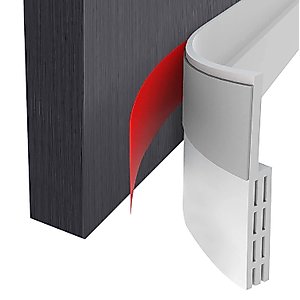 3 Pack Door Draft Stopper Under Door Seal for Exterior/Interior Doors, Door Sweep Strip Under Door Draft Blocker, Soundproof Door Bottom Weather Stripping, 2" W x 39" L, White