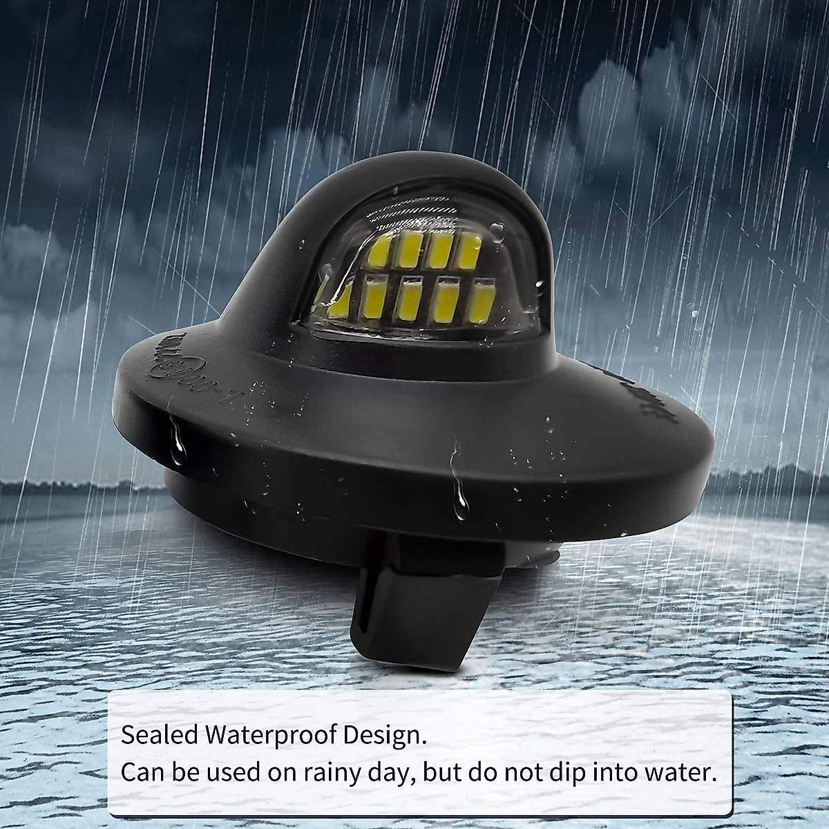 AlyoNed Full LED License Plate Light Tag Lamp Assembly Compatible with Ford F-150 F-250 F-350 F-450 F-550 Super Duty Explorer Expedition Ranger Excursion Bronco Truck Pickup