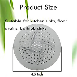 Generic Silicone Drain Hair Catcher, Silicone Hair Stopper Shower Drain Covers, Durable Kitchen Sink Drain Strainer for Bathtub Kitchen Sink and Washbasin Pack of 3, Blue+pink+green