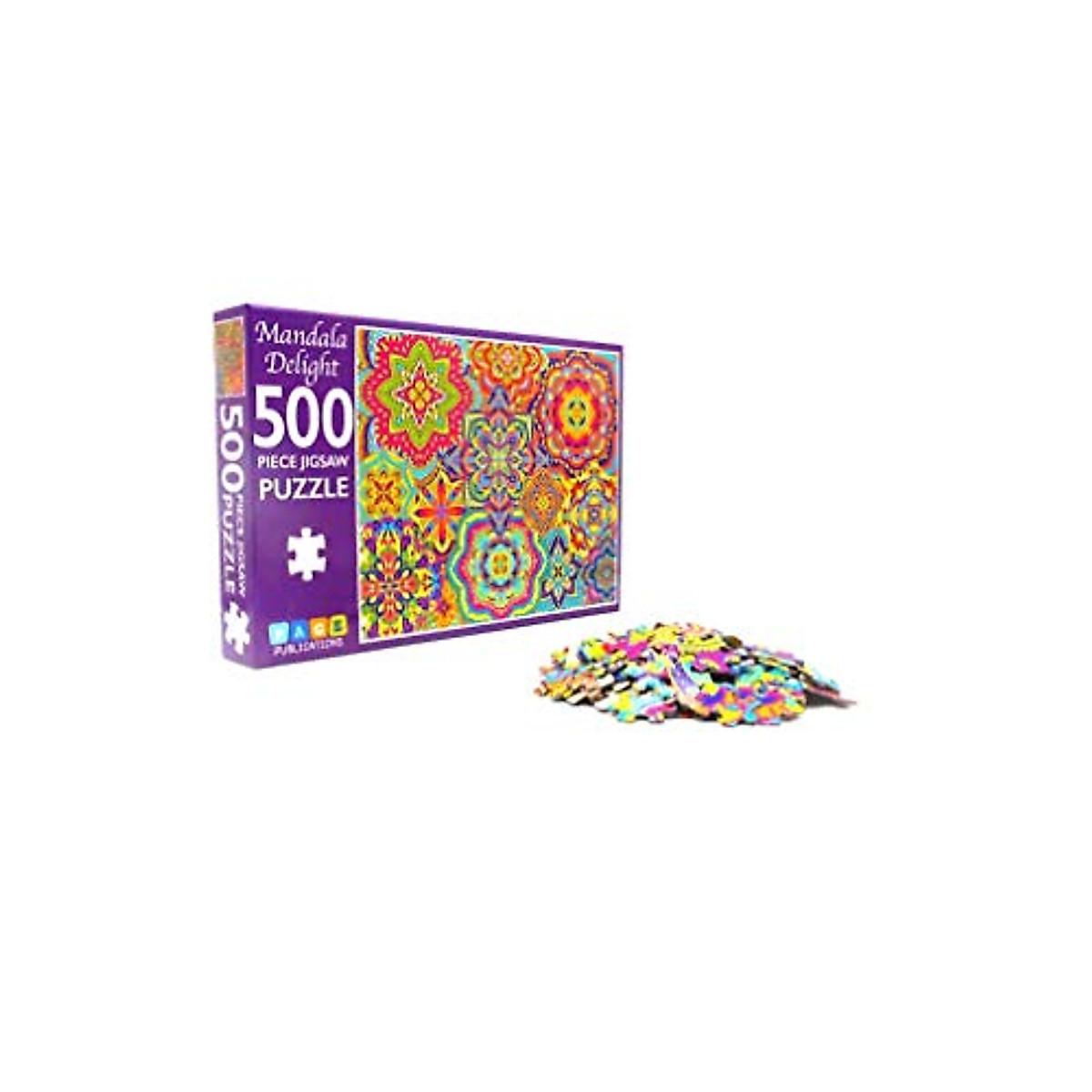 Page Publications Collection Jigsaw Puzzles for Adults 500 Piece | Mandala Puzzles | Puzzles for Kids & Teens, Fun Educational Games for Family Game Night