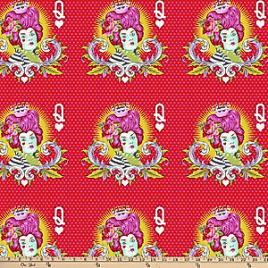 Tula Pink Curiouser and Curiouser The Red Queen Wonder, Fabric by the Yard